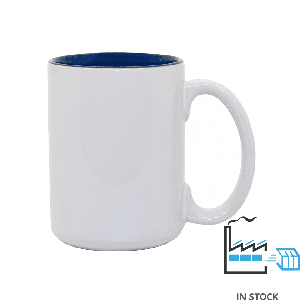 15 oz Two Tone Colored Mug - Blue – Blank Sublimation Mugs